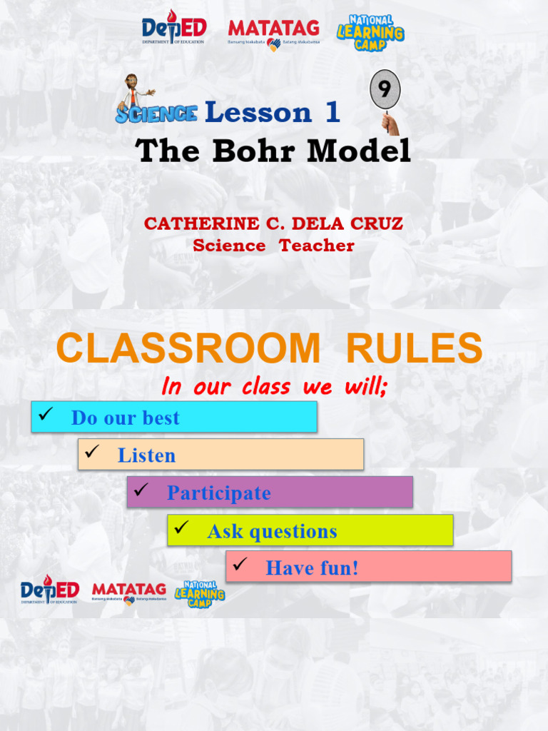 The Bohr Model-Science 9 Lesson 1 NLC | PDF | Atomic Nucleus | Atoms