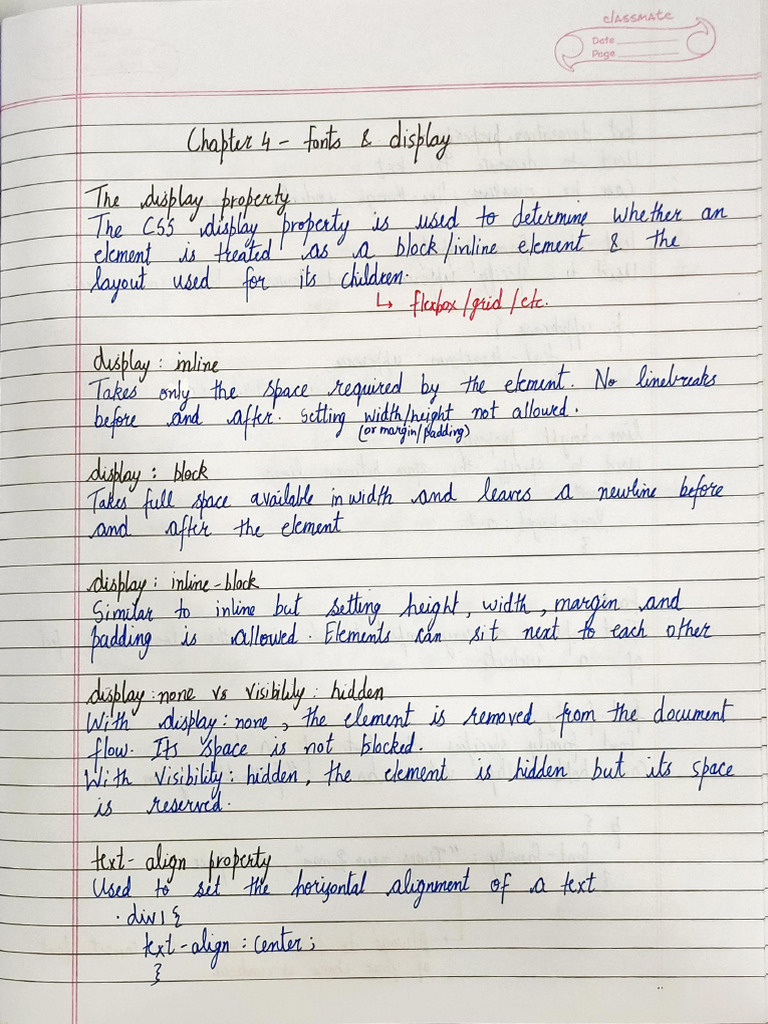 CSS Complete Notes-16-19 | PDF