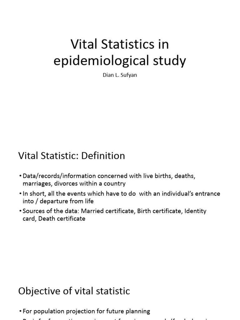 TM 2 Vital Statistics | PDF | Mortality Rate | Infant Mortality