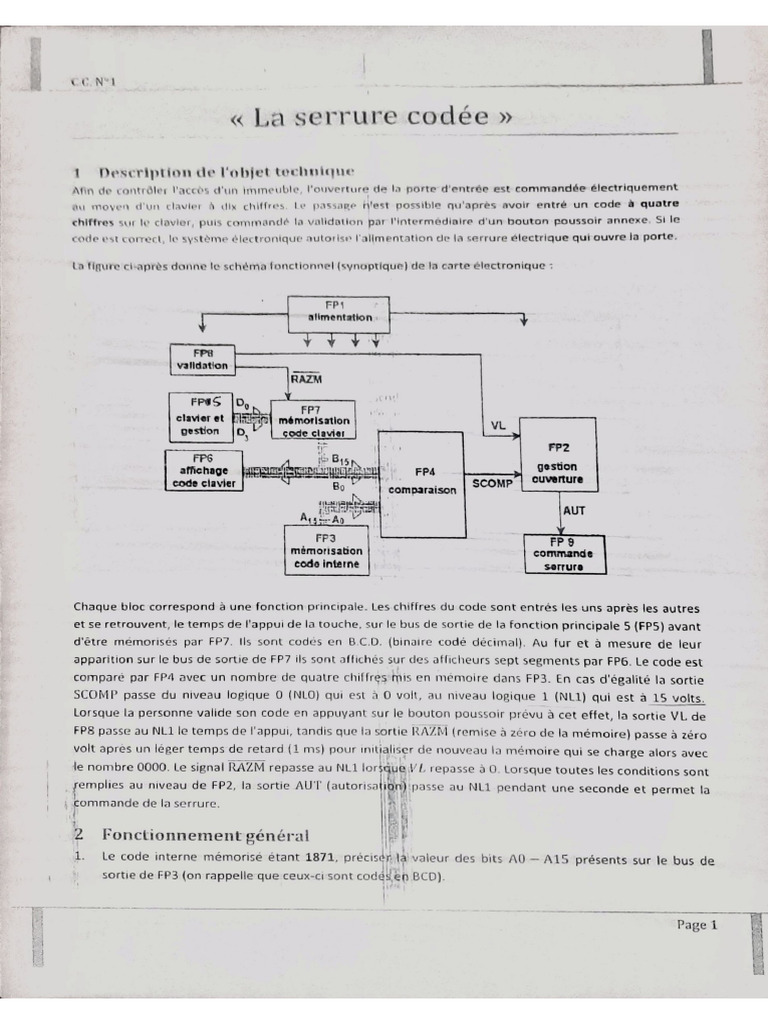 controle N1 Asservissement BTS | PDF