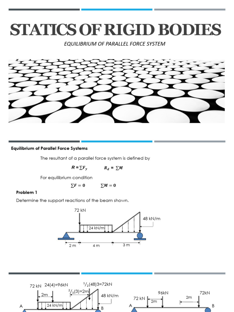 Equilibrium of Parallel Force Systems | Download Free PDF | Force | Physics