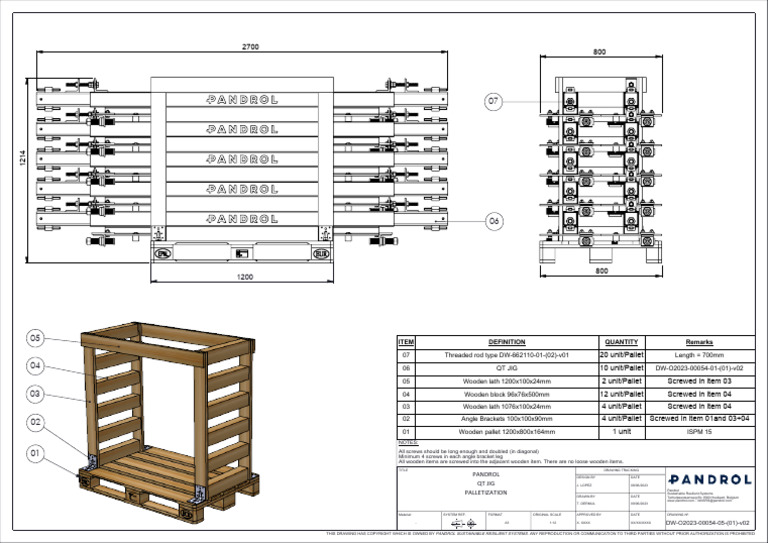 Item Quantity Remarks: Pandrol QT Jig Palletization | PDF | Industrial Processes | Secondary ...