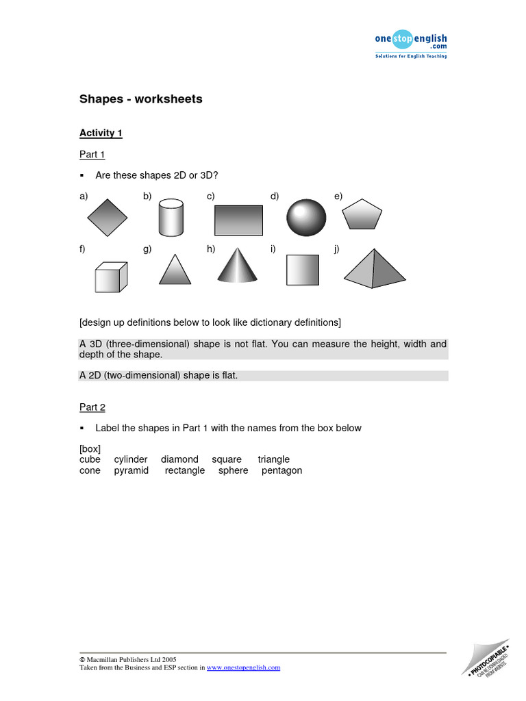 Shapes S | PDF | Shape | Sphere