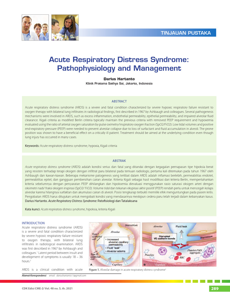 Acute Respiratory Distress Syndrome-Pathophysiology and Management ...