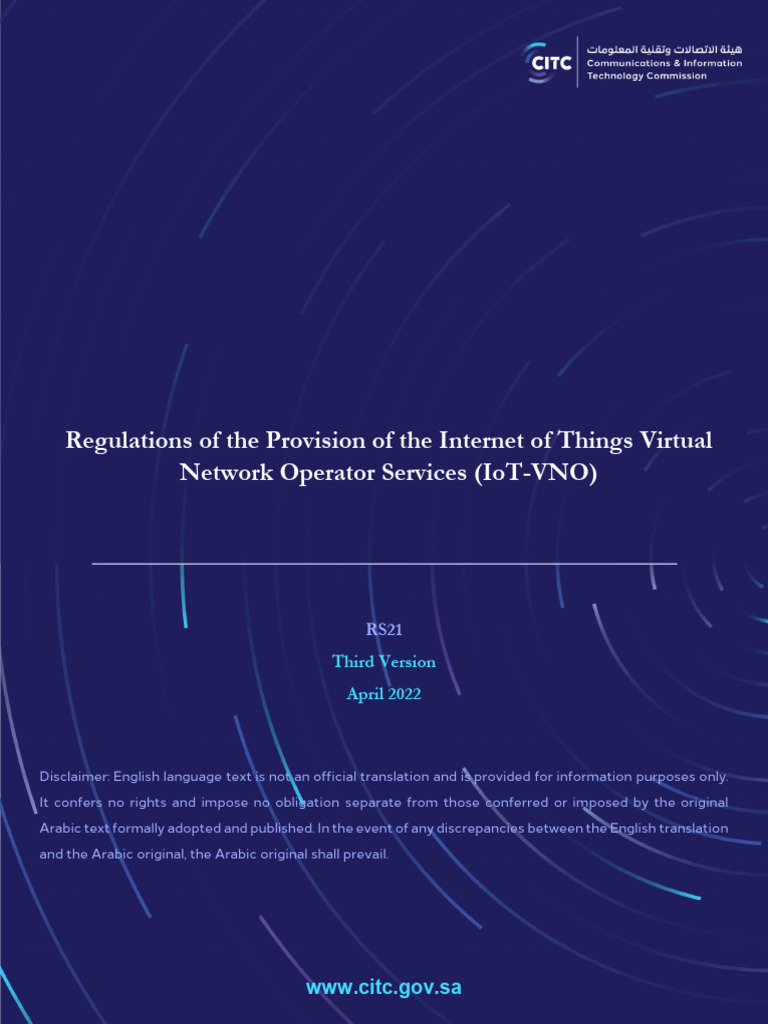 RS21 Ver.3 Regulations of The Provision of The Internet of Things Virtual Network Operator ...