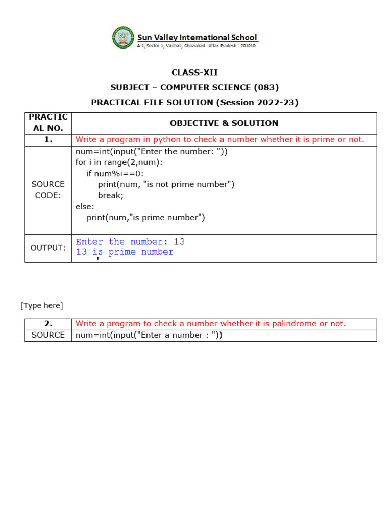 Solution-Of-Practicals-Class-Xii-Comp.-Sci.-083-2022-23 SV | PDF | Text ... Solution-Of-Practicals-Class-Xii-Comp.-Sci.-083-2022-23 SV | PDF | Text ...
