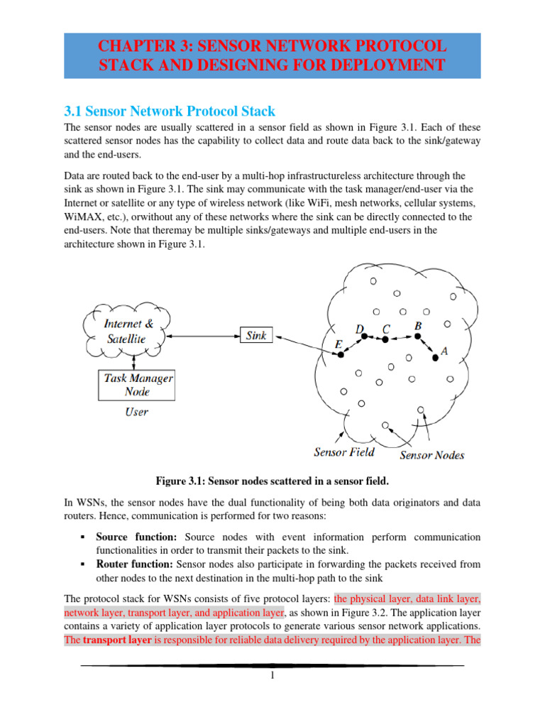 chapter3-1 | PDF | Computer Network | Wireless Sensor Network