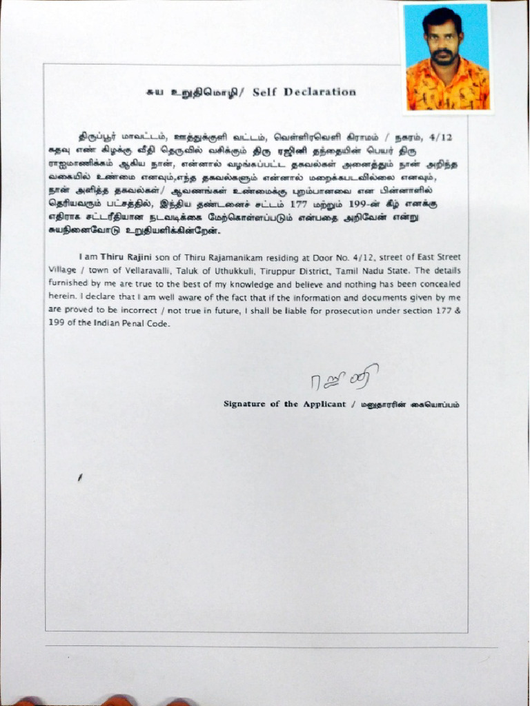 Declaration Income - 11zon | PDF