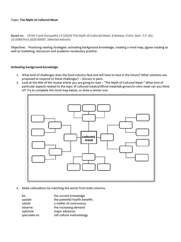 Cultured Meat Students | PDF | Meat | Agriculture