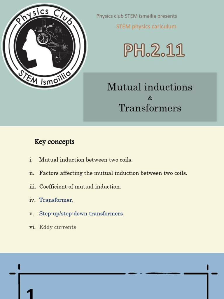 Club - PH.2.11 (#4) | PDF | Electromagnetic Induction | Transformer