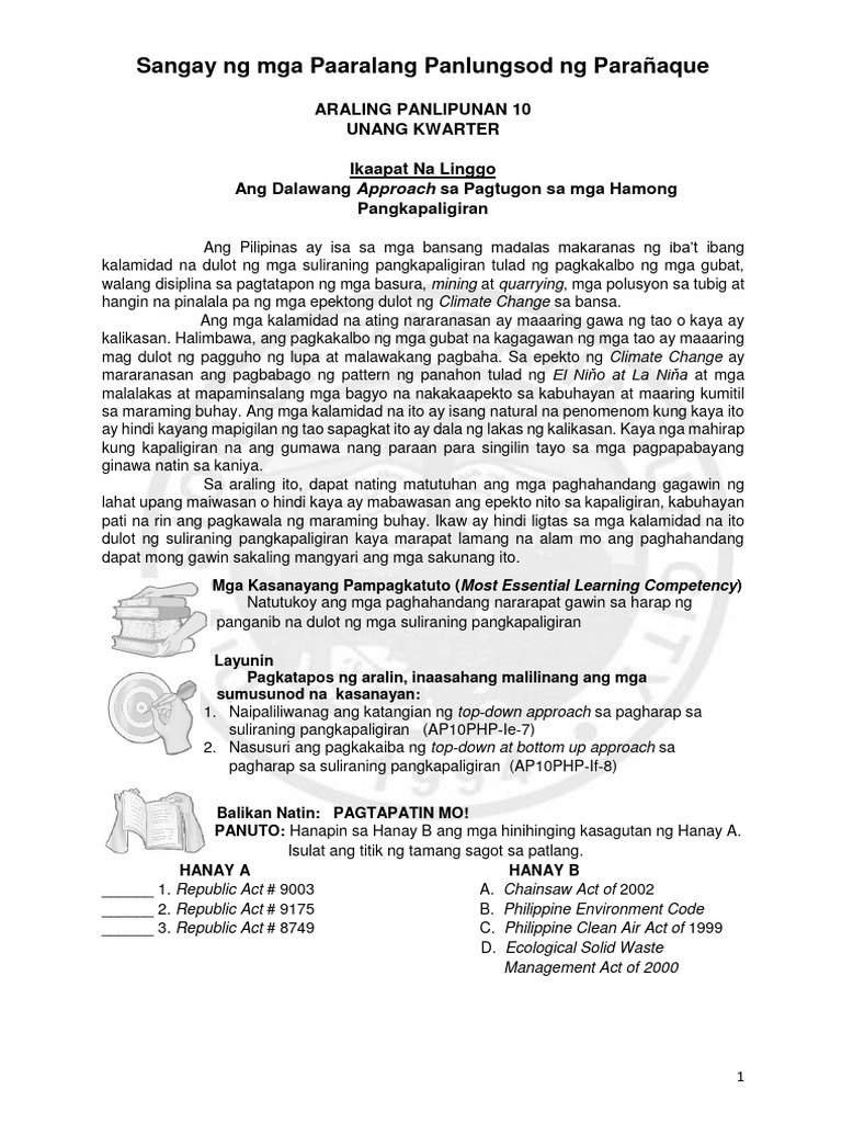AP - Grade10 - Quarter1 - Module - Week4 | PDF