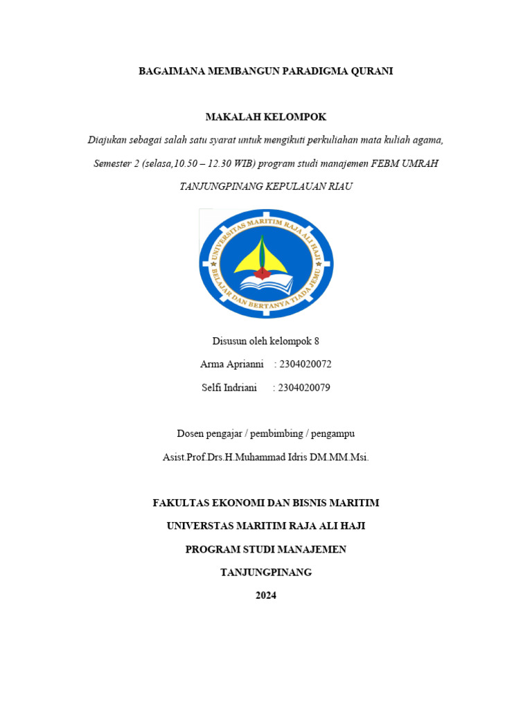 Membangun Paradigma Qurani dalam Islam | PDF