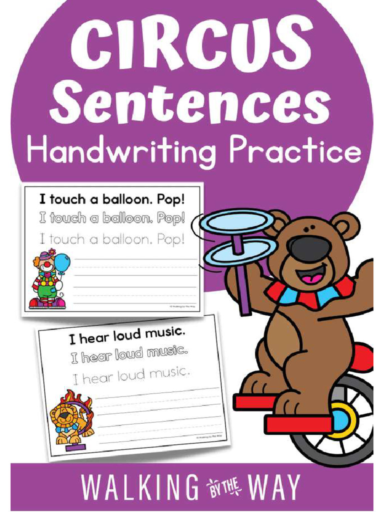 Circus Sentences Copywork | PDF
