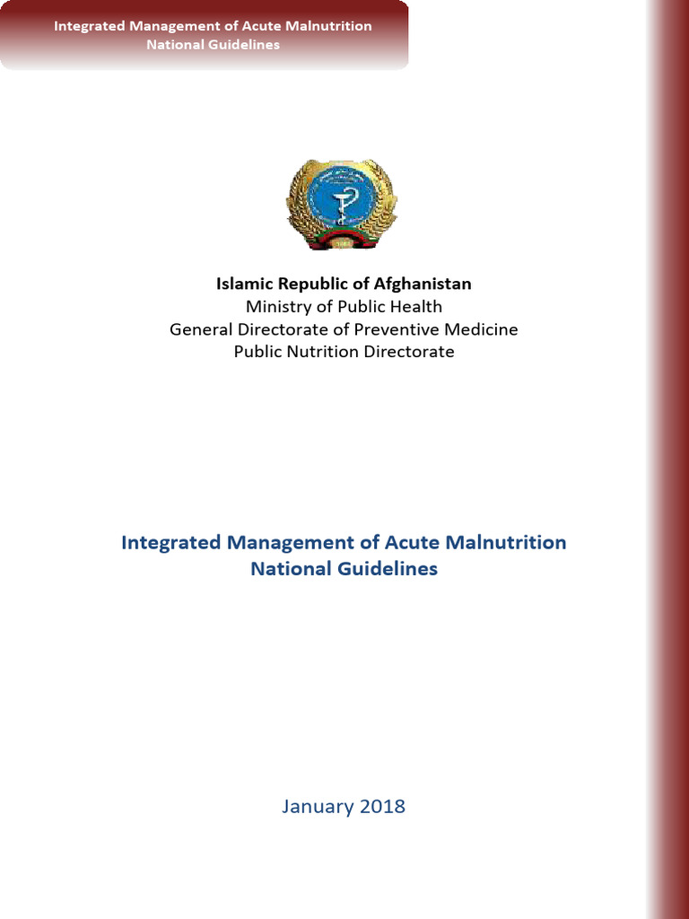 IMAM Guideline_2018 | PDF | Malnutrition | Medical Diagnosis