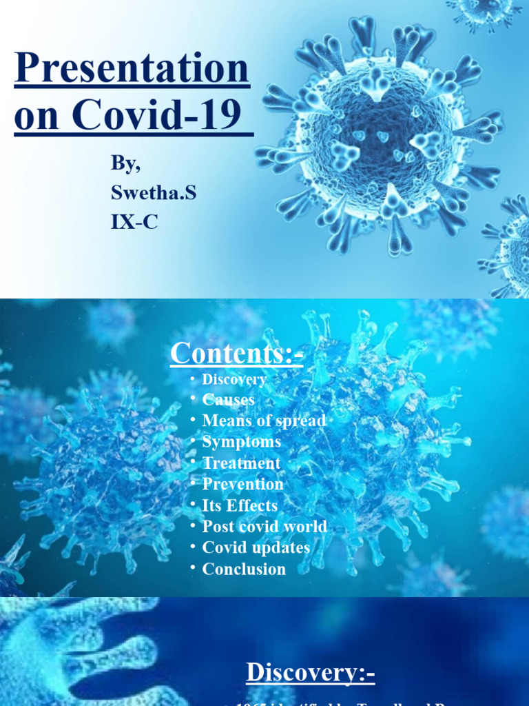 Swetha S Ix C It Ppt On Covid 19 Pdf