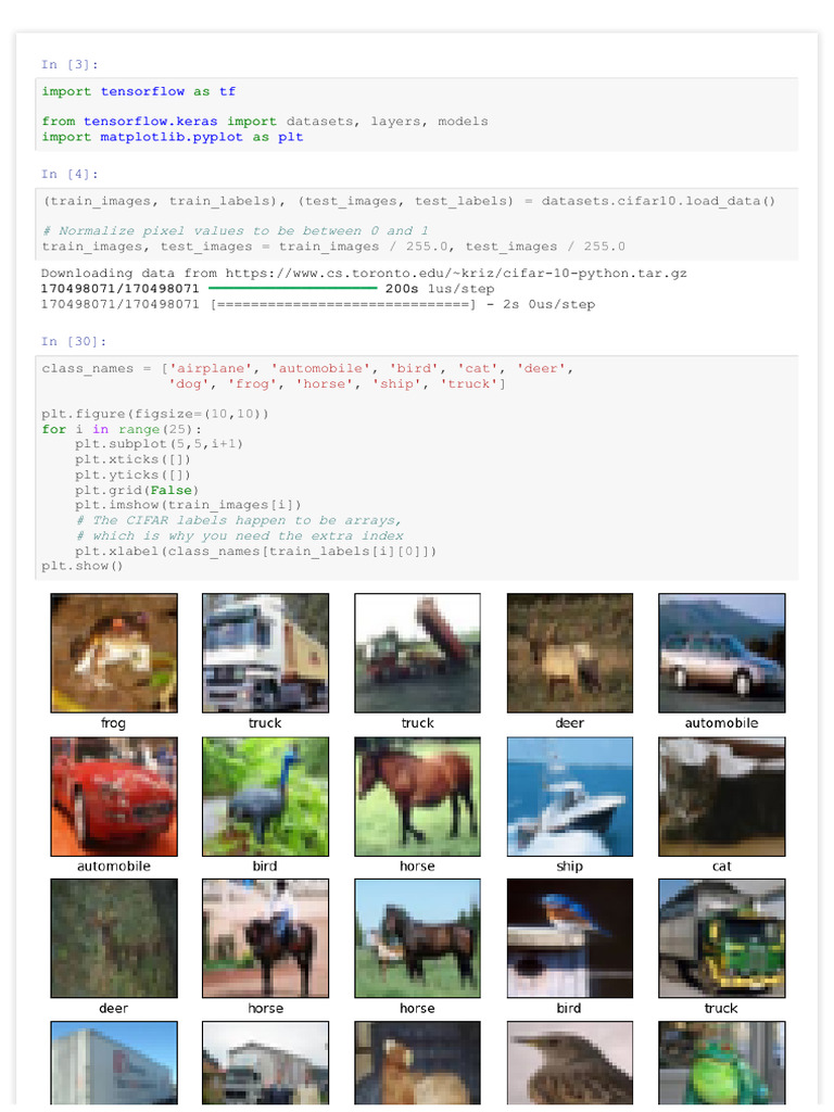 CIFAR-10 Image Classification Model | PDF | Applied Mathematics | Computational Science