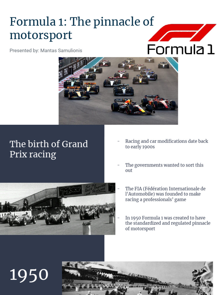 Formula 1: The Pinnacle of Motorsport | PDF | Formula One | Formula Racing