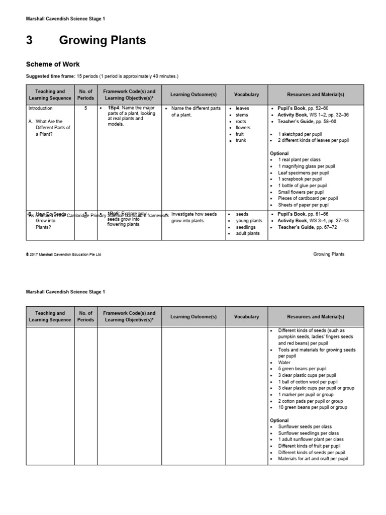 Unit 3 Growing Plants | PDF | Plants | Seed