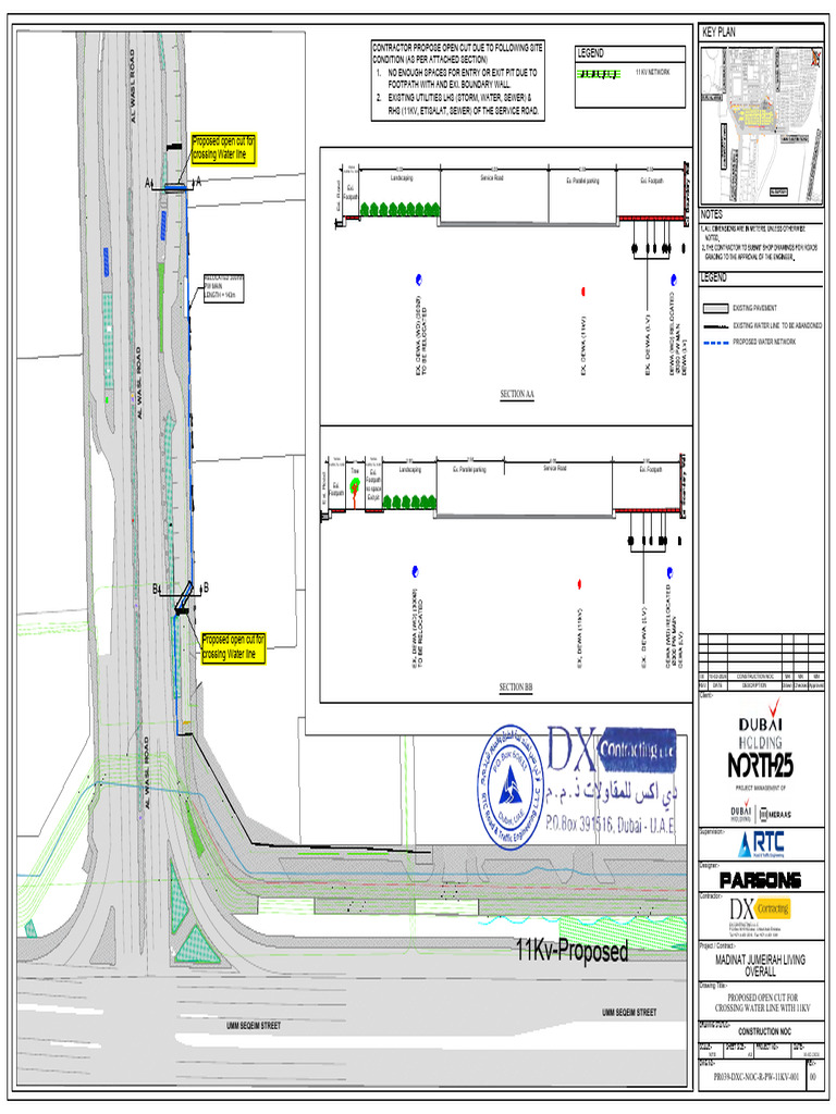 Proposed Open Cut For Crossing Water Line With 11kv-Signed | PDF