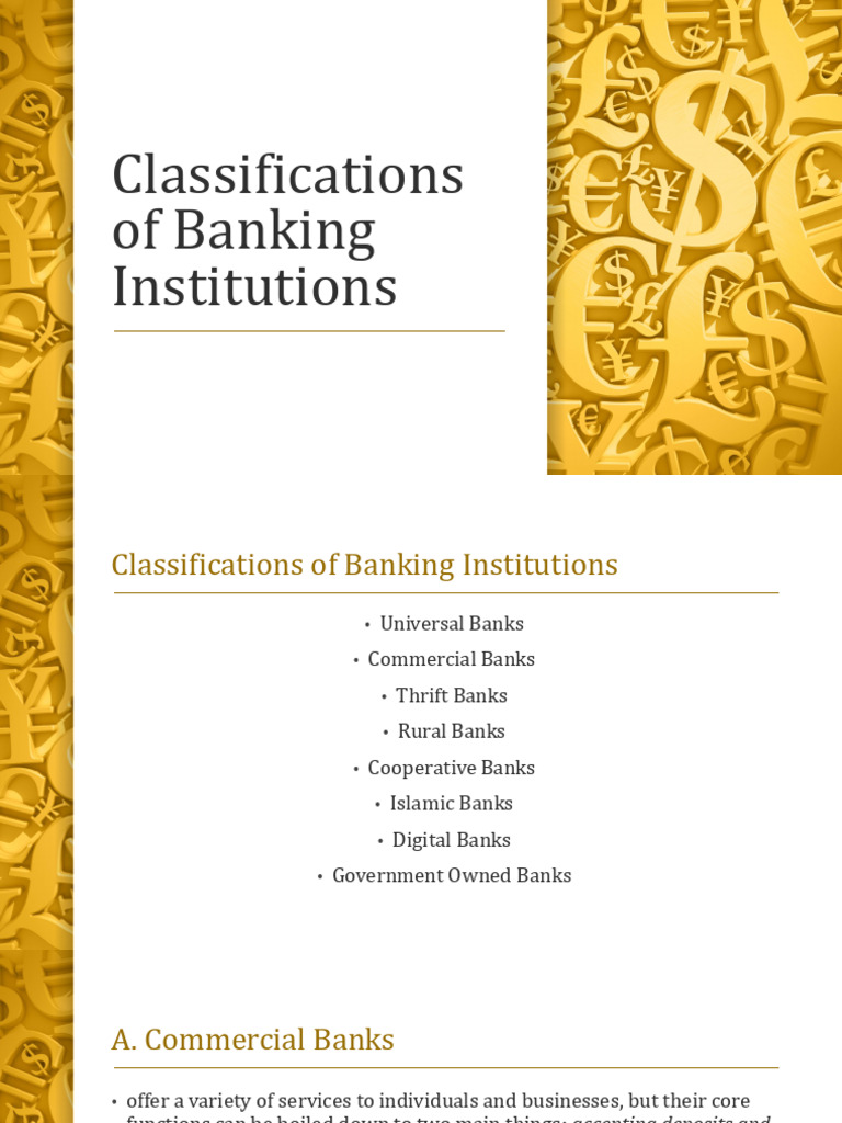 Unit II - Classifications of Banking Institutions | PDF | Banks | Loans