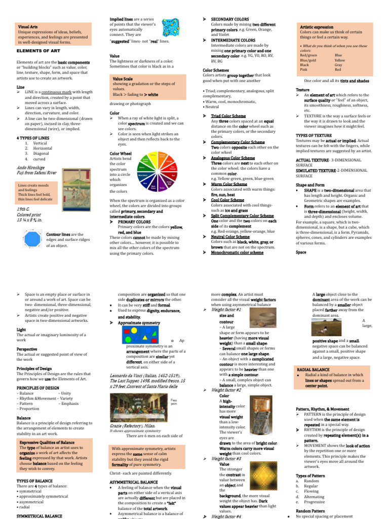 ELEMENTS OF ART | PDF | Color | Composition (Visual Arts)