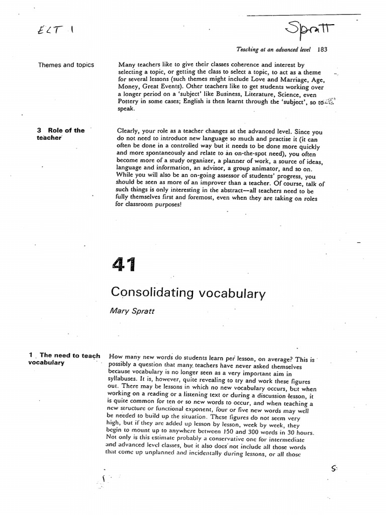 Spratt-Vocabulary (1) | PDF