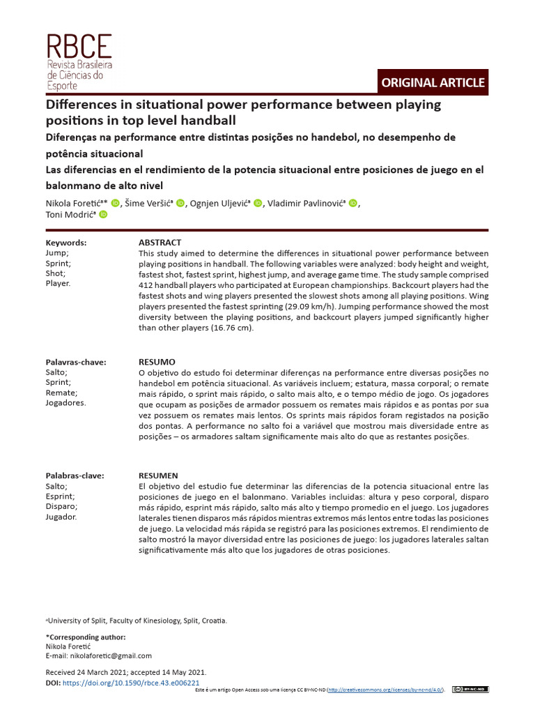 Article Differences in Situational Power Performance Between Playing ...