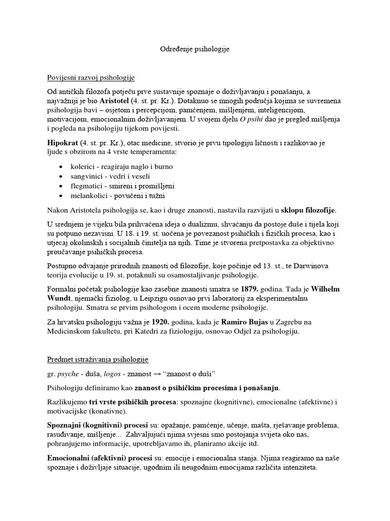 Znanstveni Temelji Psihologije | PDF