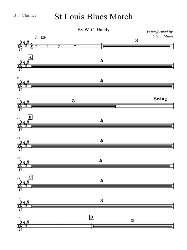 ST Louis Blues March | PDF