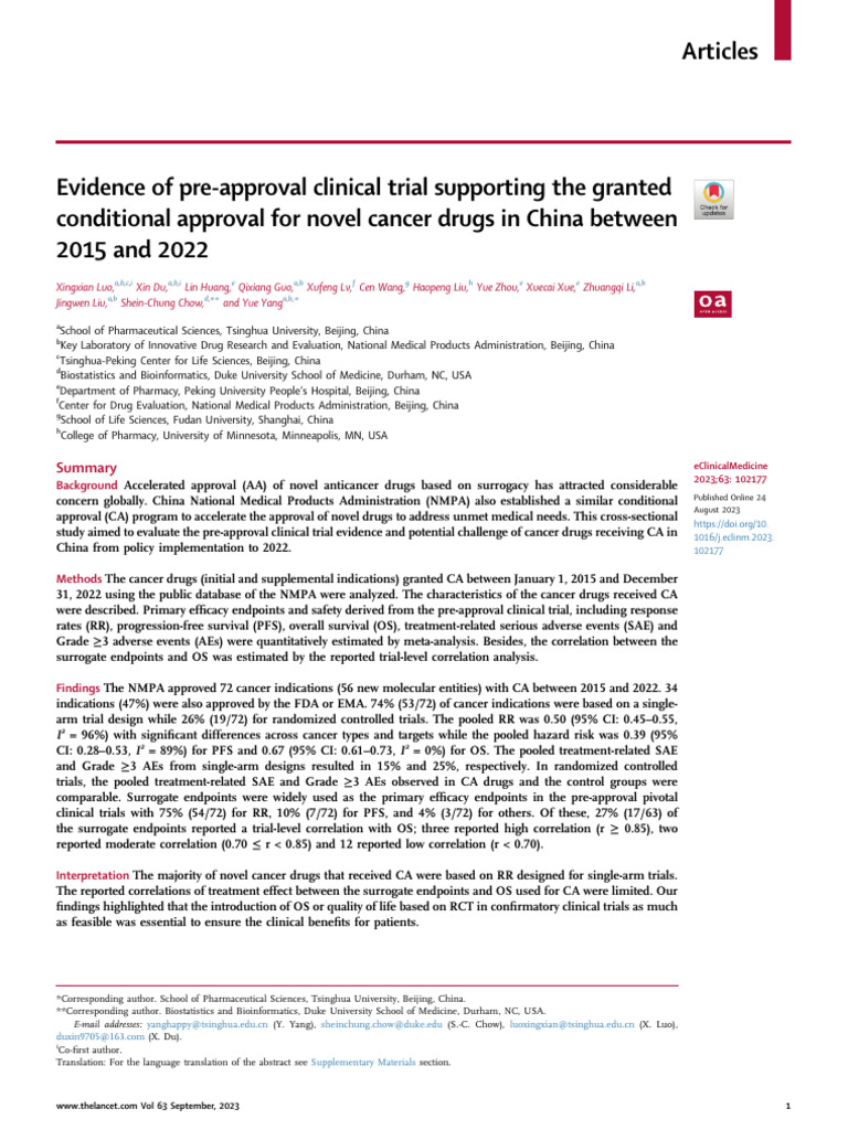 Evidence of Pre Approval Clinical Trial Supporting | PDF | Clinical ...