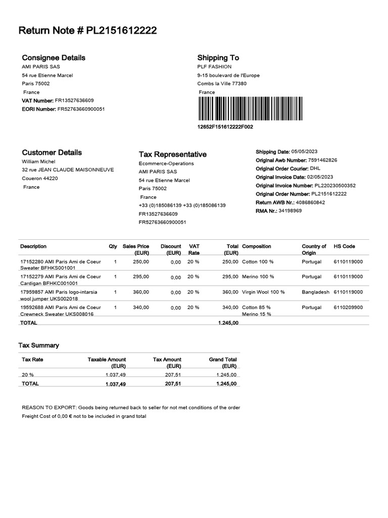 facture pull ami | PDF | Economies | Payments