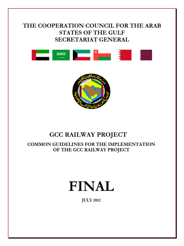 GCC Railway Project Guidelines | PDF | Gulf Cooperation Council | Rail ...