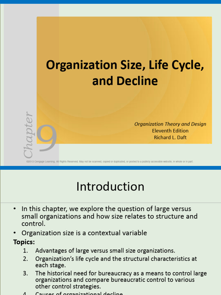 Organization Size and Life Cycle | PDF | Bureaucracy | Business Economics