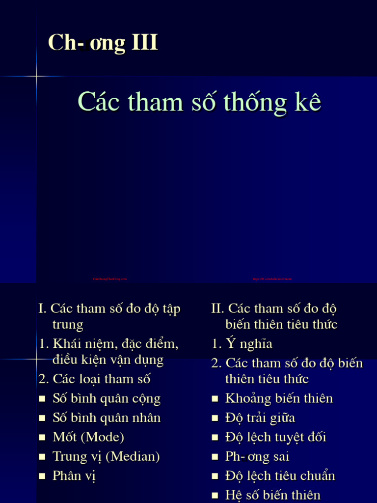 nguyen-ly-thong-ke-kinh-te__chapter-(3)-cac-tham-so-thong-ke - [cuuduongthancong.com] | PDF