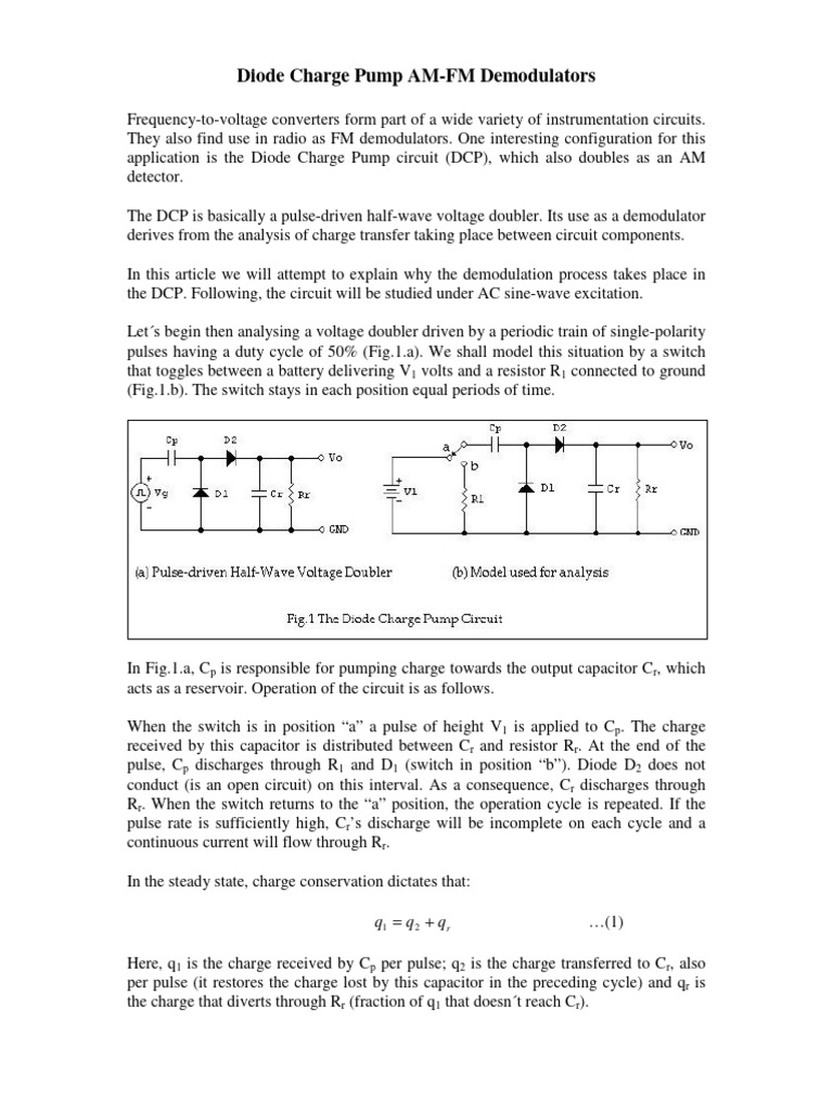 Charge Pump Am-Fm Demodulators | PDF | Electrical Network | Electrical ...