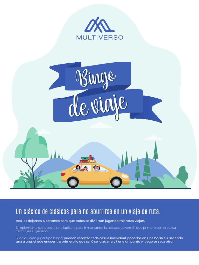 Bingo de Viaje: Diversión en Ruta | PDF