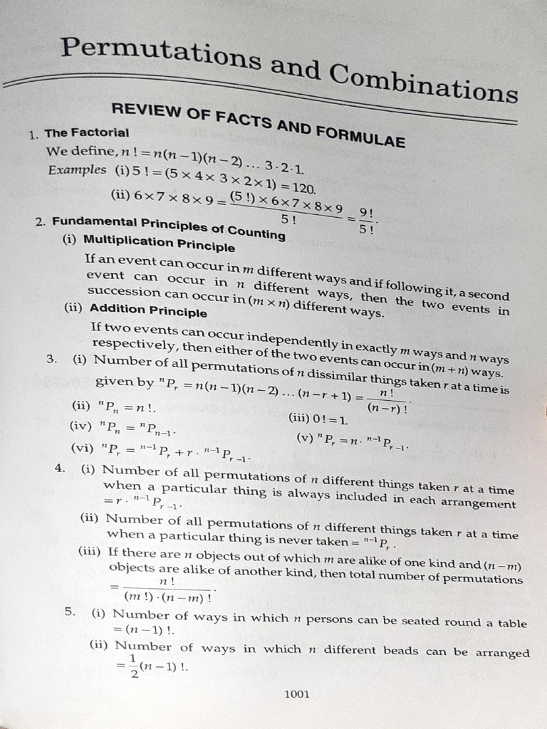 Permutation and Combination | PDF