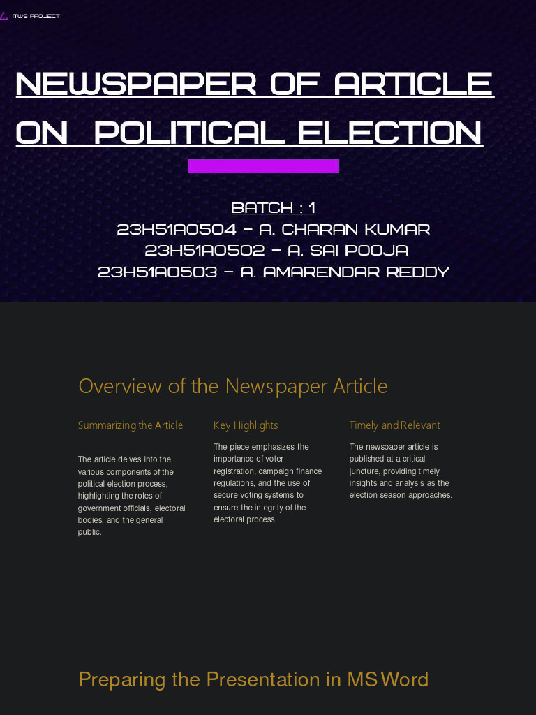 Political Election Process Overview | PDF | Page Layout | Microsoft Word