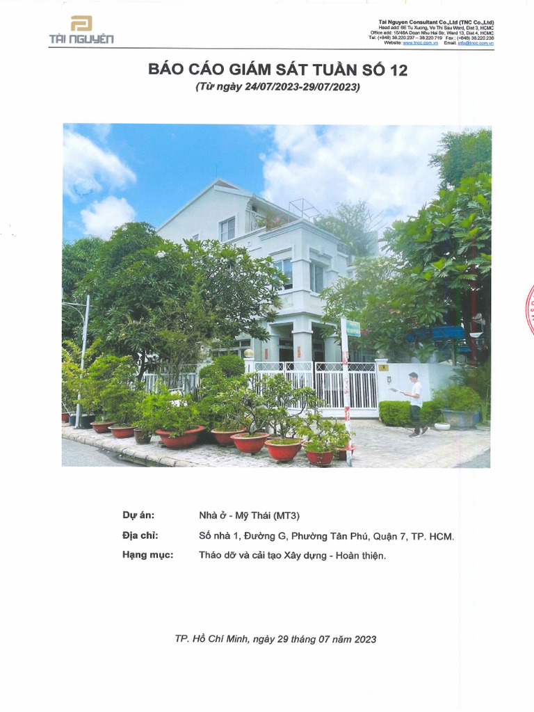 230730-Tvtn-Mt3-Báo Cáo Giám Sát No.12-Rev00 | PDF