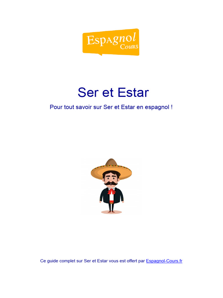 Guide sur l'utilisation de Ser et Estar | PDF | Verbe | Existence