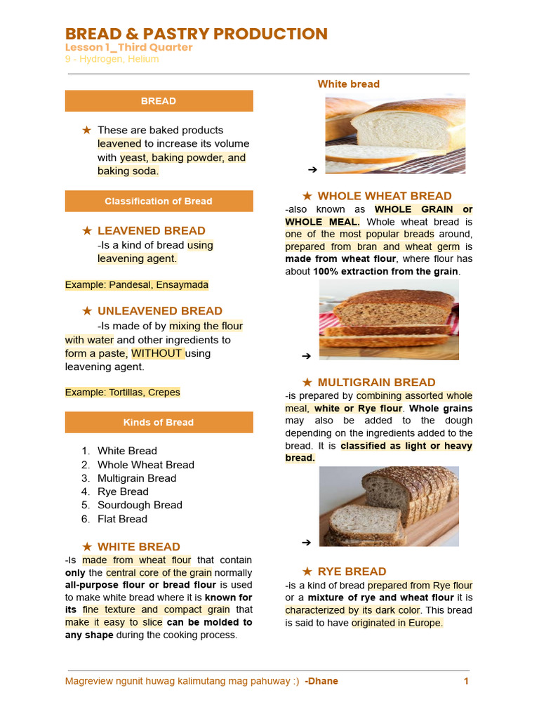 Bread-and-Pastry | Download Free PDF | Breads | Flour