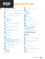 Welcome Unit: Workbook Grade 9 Answer Key | PDF