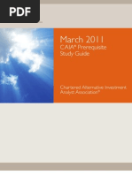 CAIA Sample Questions & Exercises | PDF | Beta (Finance) | Investment Fund