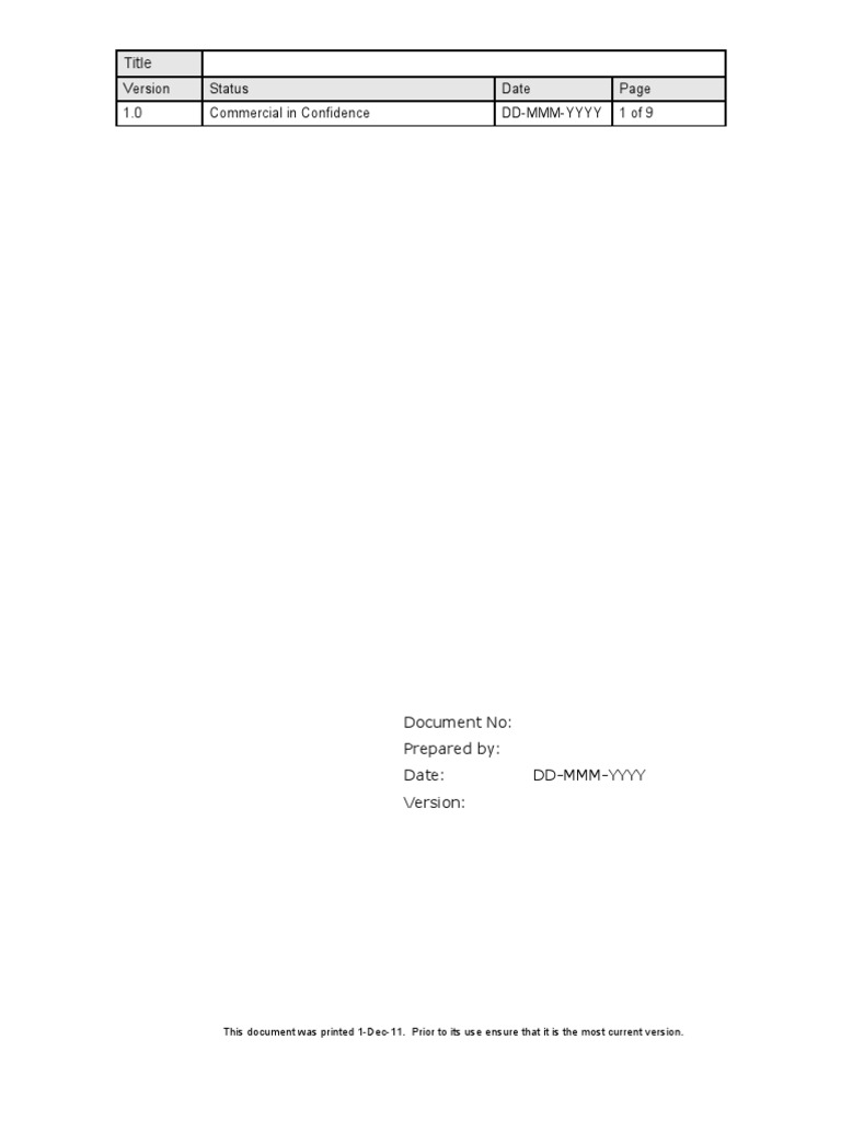 Template - OQ - 0001 - 01 - Operational Qualification Template | PDF | Verification And ...