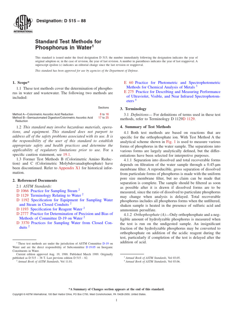 ASTM D515-88 | Download Free PDF | Phosphorus | Magnesium