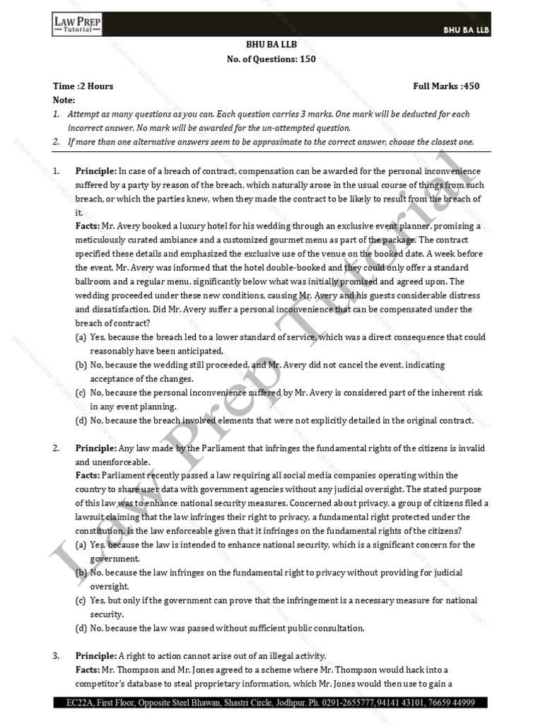 Bhu Ba LLB | PDF | Privacy | Justice