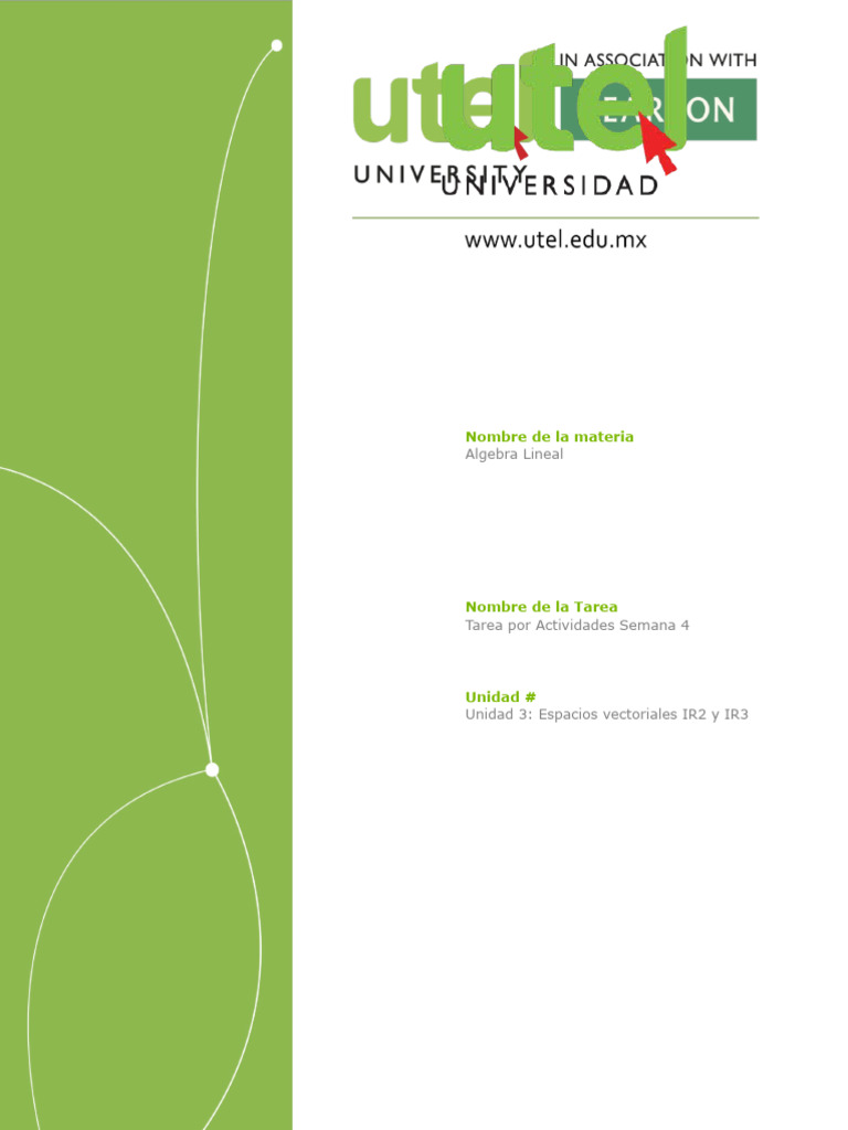 Propiedades de Espacios Vectoriales IR2 e IR3 | PDF | Espacio vectorial ...