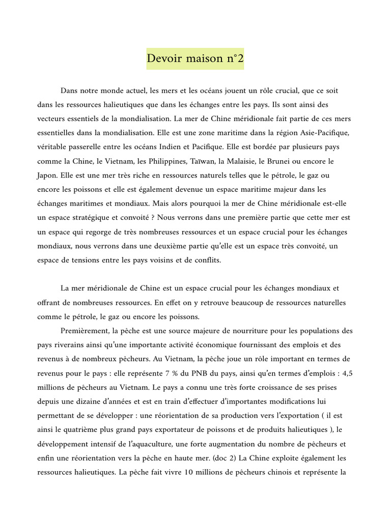 DM2 Histoire | PDF | Chine | Politique mondiale