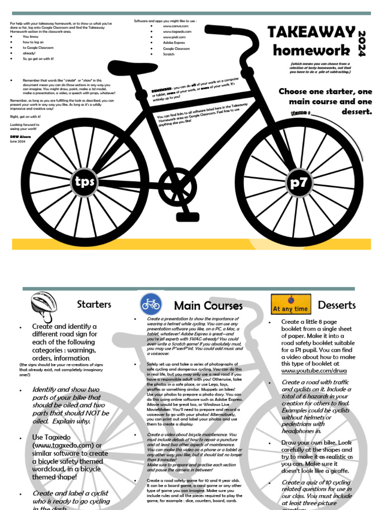 Creative Cycling Homework | PDF