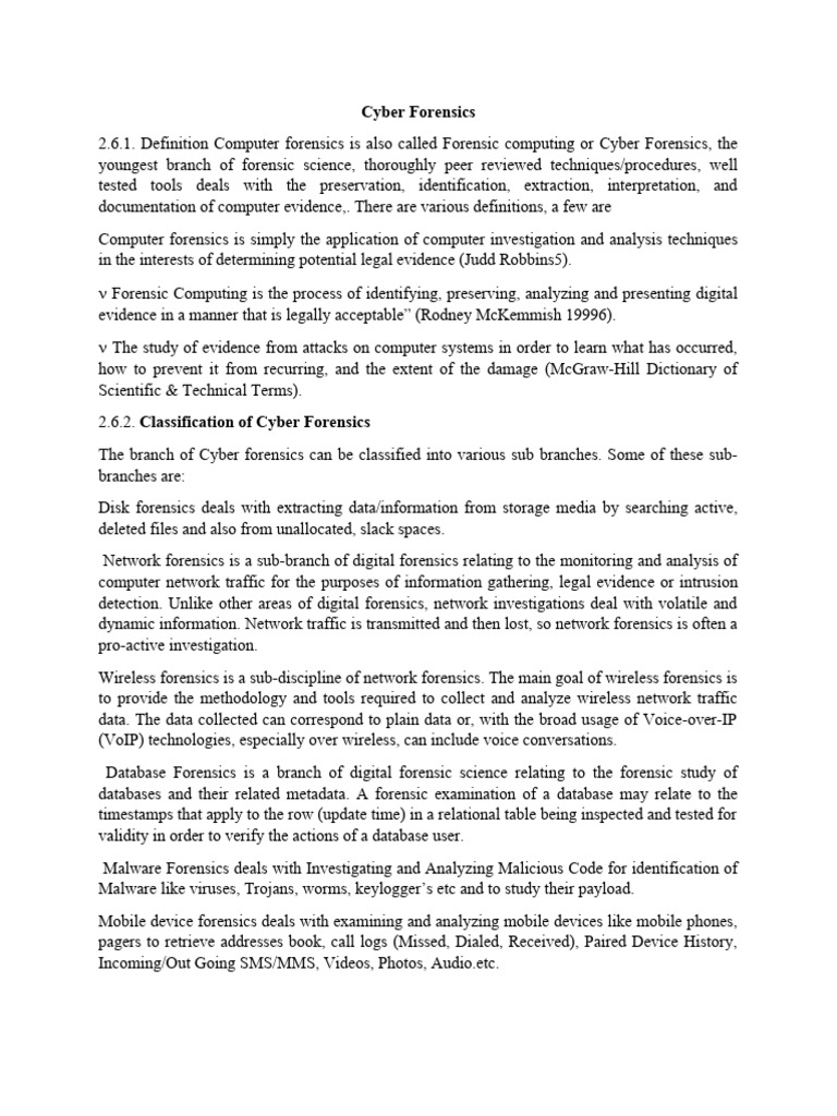 Comprehensive Guide to Cyber Forensics | PDF | Computer Forensics | Digital Forensics